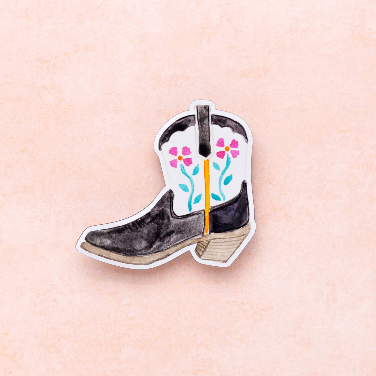 Fiesta Flowers Cowboy Boot Sticker – kathyphantastic