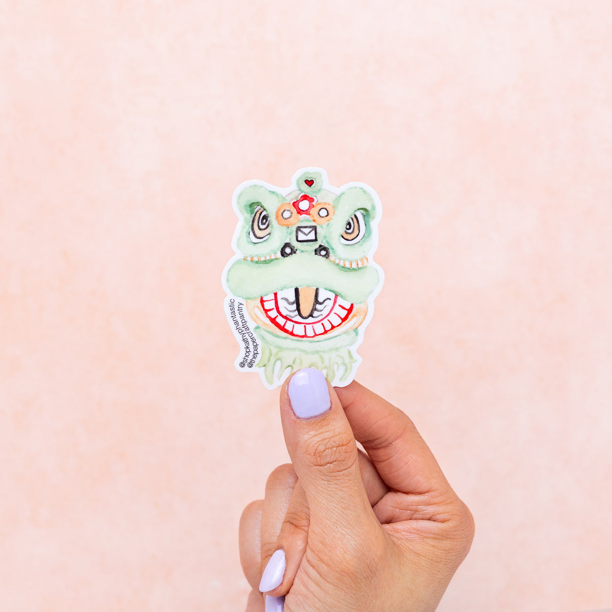 Lion Dance Lunar New Year Magnet - Mint – kathyphantastic